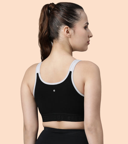 Enamor Agion SB28 Antimicrobial Side Shaper Active Sports Bra for Wome