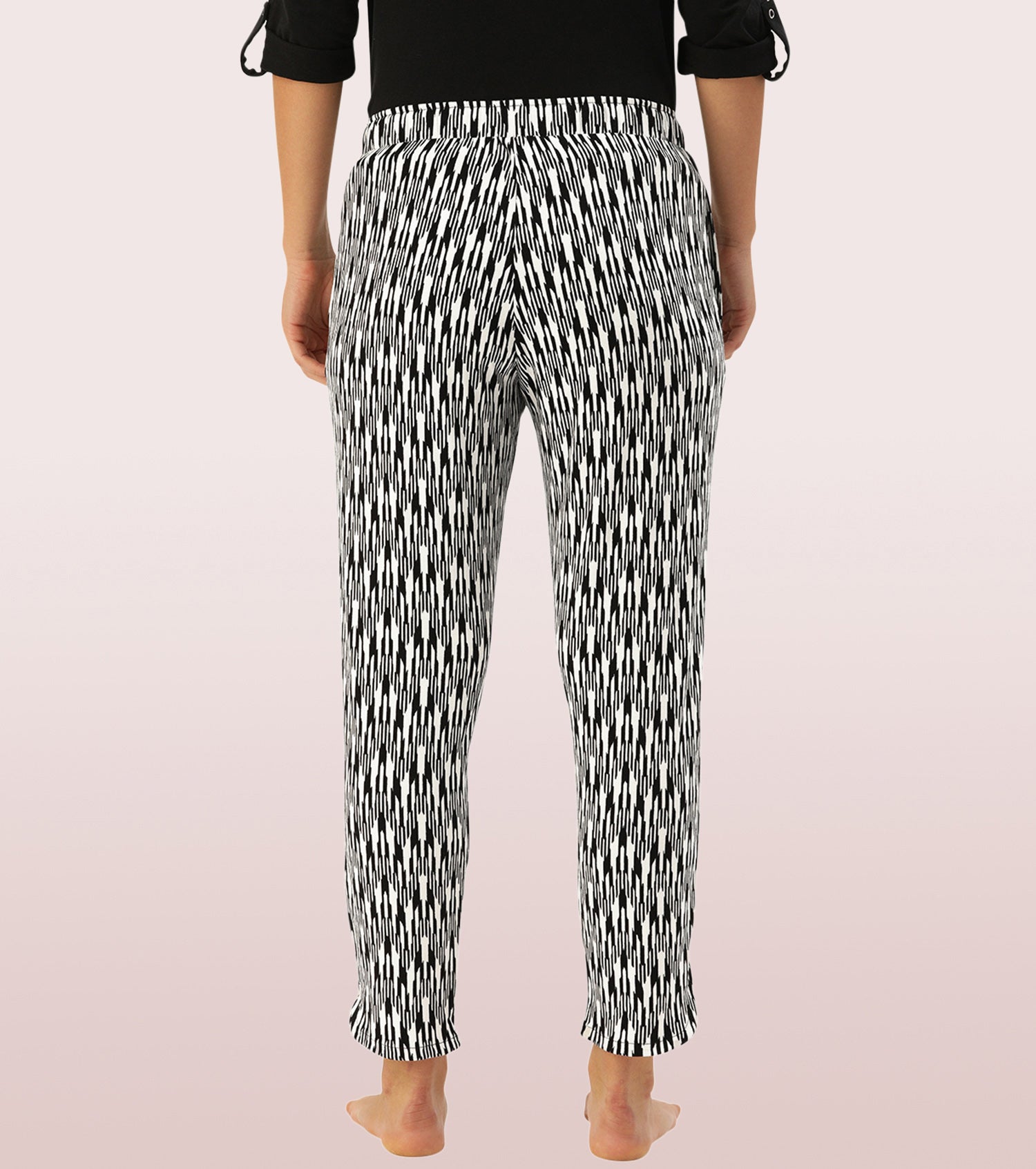 Shop-In Pants - Tapered Lounge Pants With Self Fabric Drawstring With ...